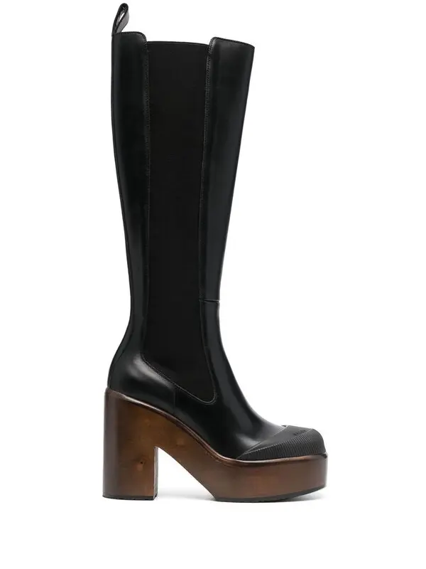Bally 120mm Leather Platform Boots
