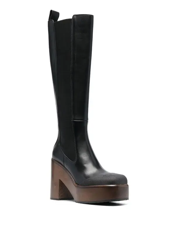 Bally 120mm Leather Platform Boots