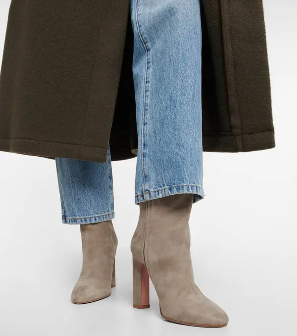 AQUAZZURA Suede Ankle Boots