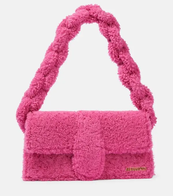 Jacquemus Le Bambidou Shearling Shoulder Bag - Pink
