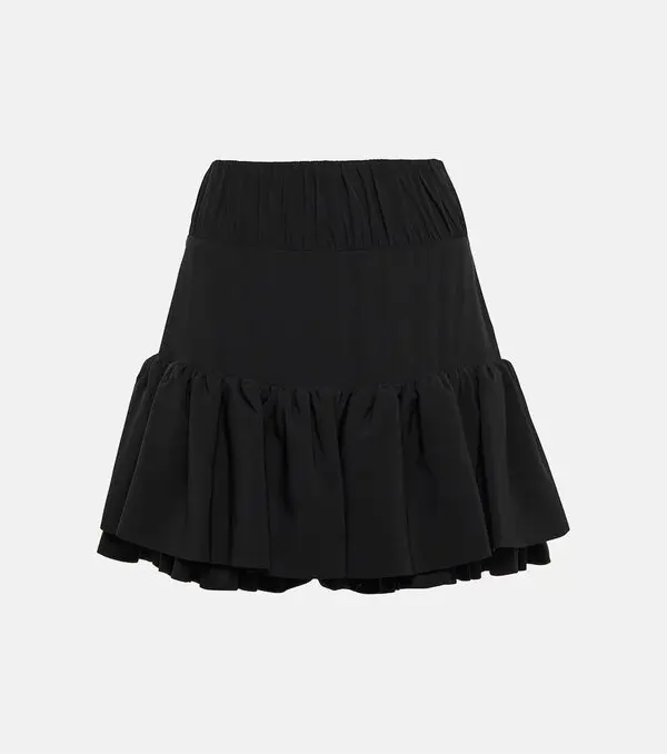 Rabanne Ruffled High-rise Miniskirt - Black