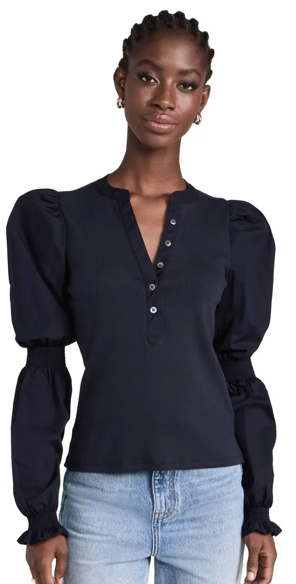 Veronica Beard Effy Top - Navy