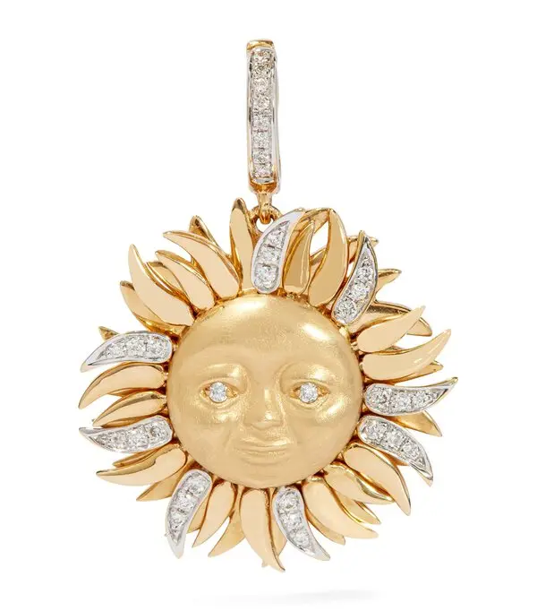 Annoushka Gold And Diamond Mythology Sun Charm - Yellow
