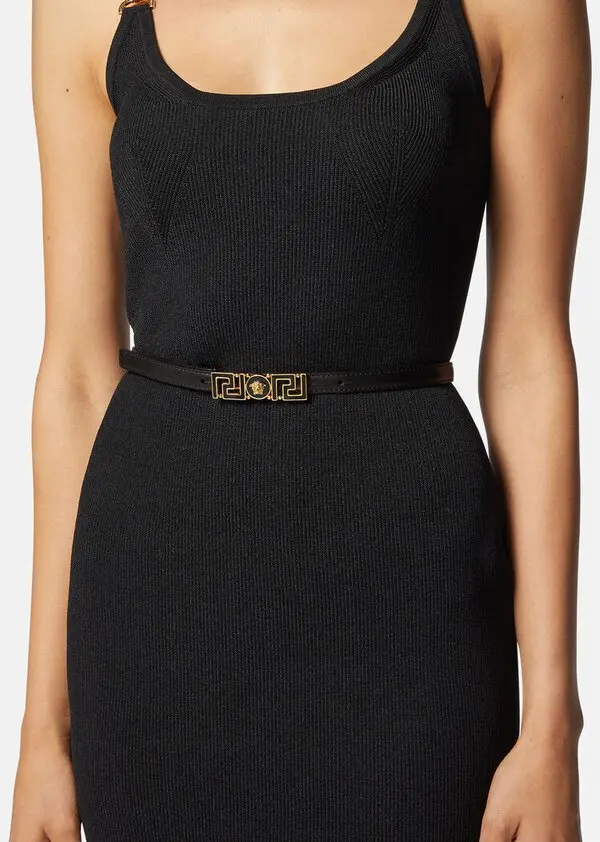 Versace Greca Goddess Leather Belt