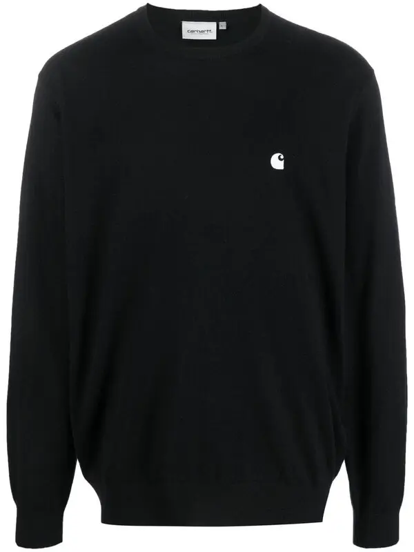 Carhartt Work In Progress Logo-embroidered Crew Neck Jumper - Blue