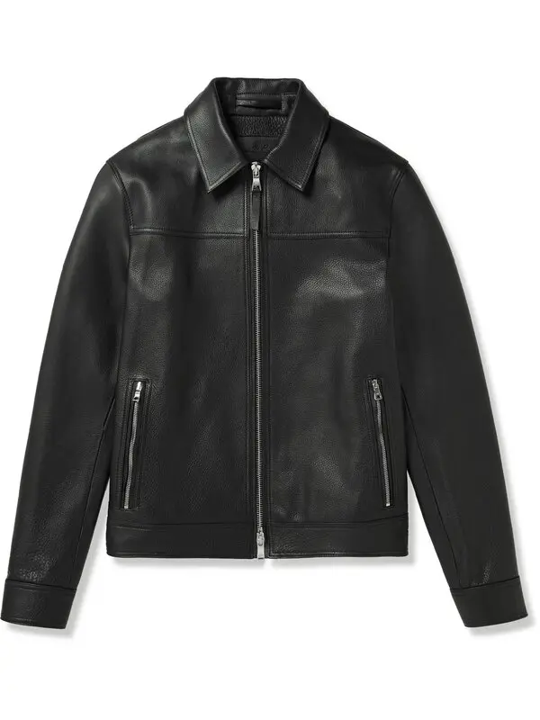 ジャケット・アウター COACH FULL-GRAIN LEATHER. Mr P. Full-Grain Leather Coach Jacket - Black | Editorialist