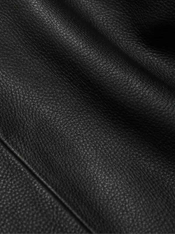 Mr P. Full-Grain Leather Coach Jacket - Black | Editorialist