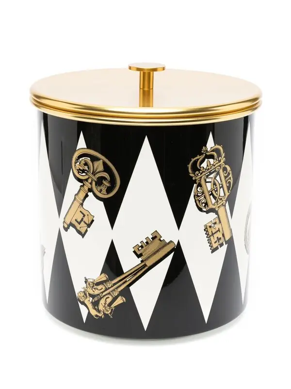 FORNASETTI Chiavi Oro E Rombi Ice Bucket