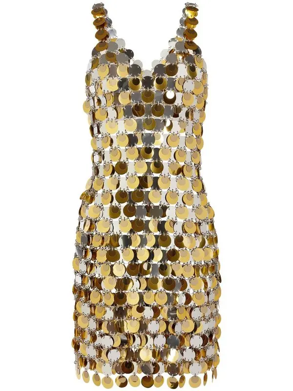 Rabanne Paillette-chainmail Mini Dress