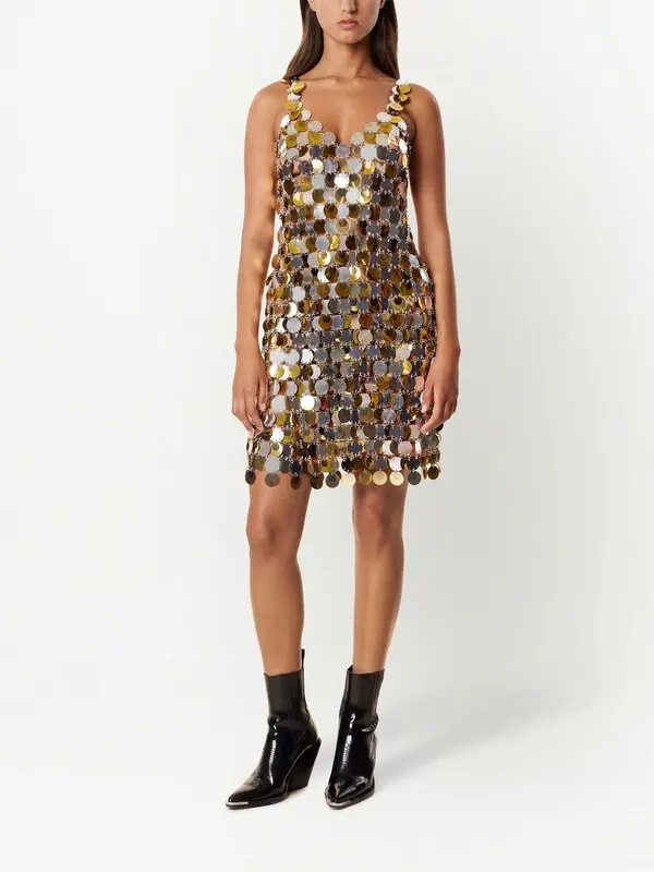 Rabanne Paillette-chainmail Mini Dress