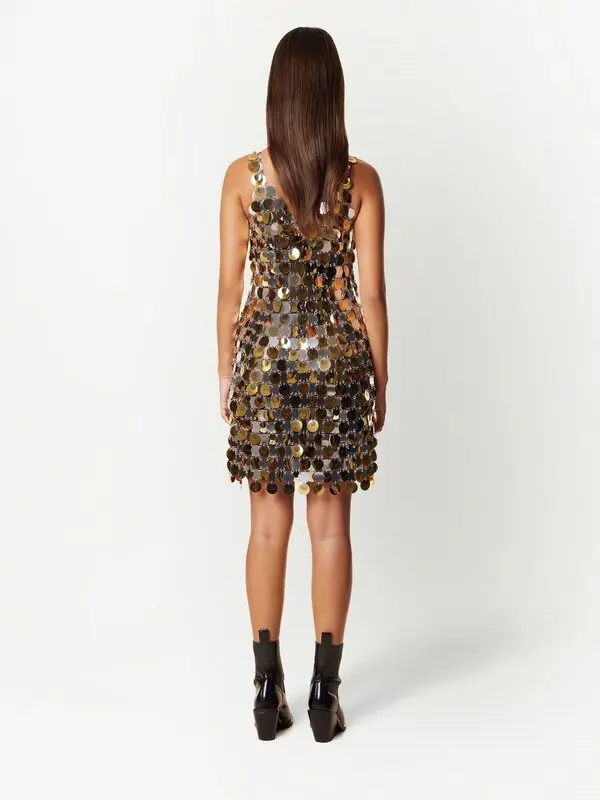 Rabanne Paillette-chainmail Mini Dress