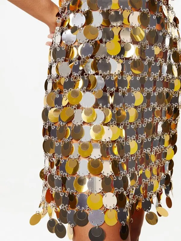 Rabanne Paillette-chainmail Mini Dress