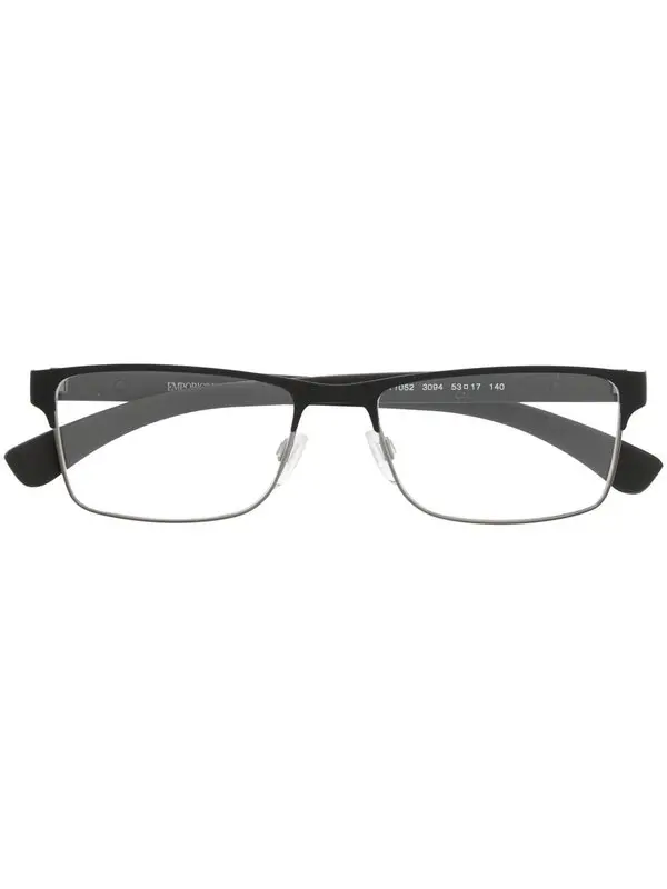 Emporio Armani Rectangle-frame Eyeglasses - Black