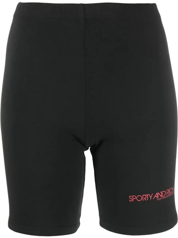 SPORTY & RICH Cotton Biker Shorts