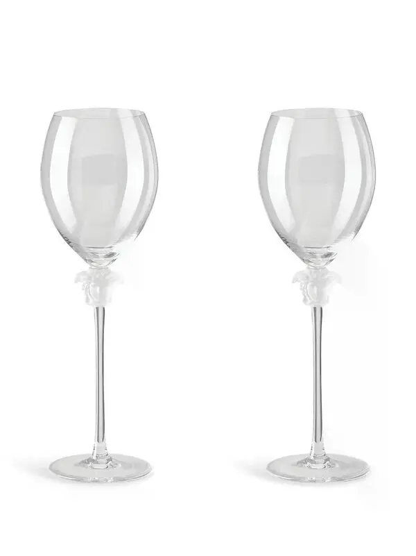 Versace Medusa Lumiere Wine Glass - Neutrals