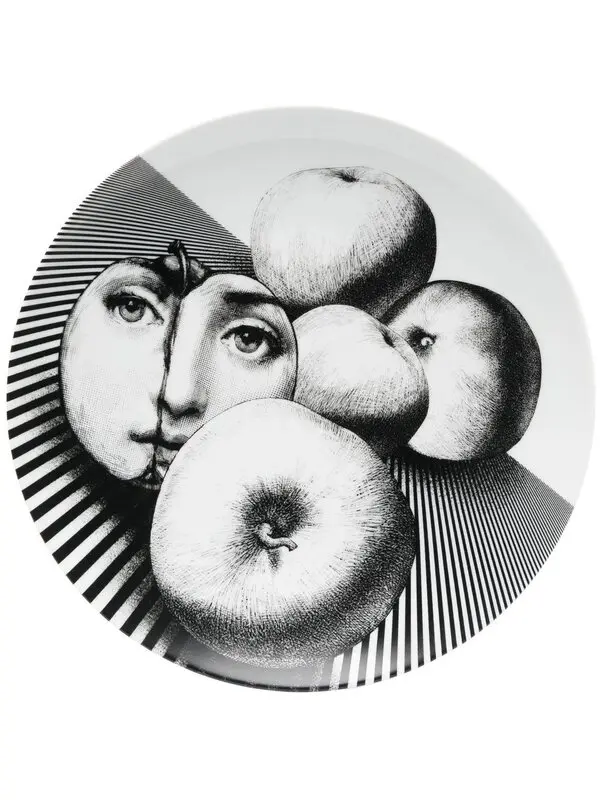 FORNASETTI Wall Plate Tema E Variazioni N.390 - White