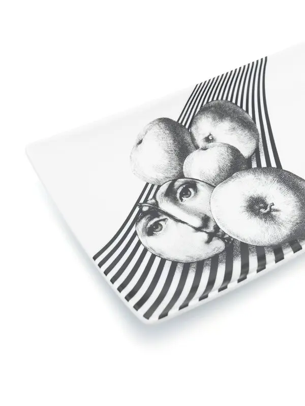 FORNASETTI Face-print Rectangular Tray