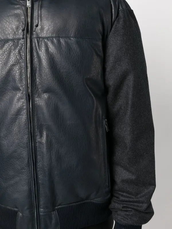 Tagliatore Contrast-panel Hooded Bomber Jacket