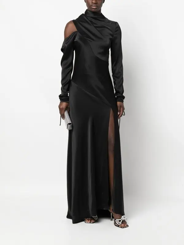 V:PM ATELIER Satin-finish Draped Gown
