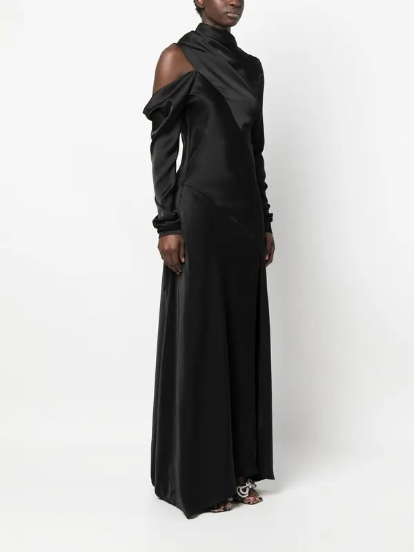 V:PM ATELIER Satin-finish Draped Gown