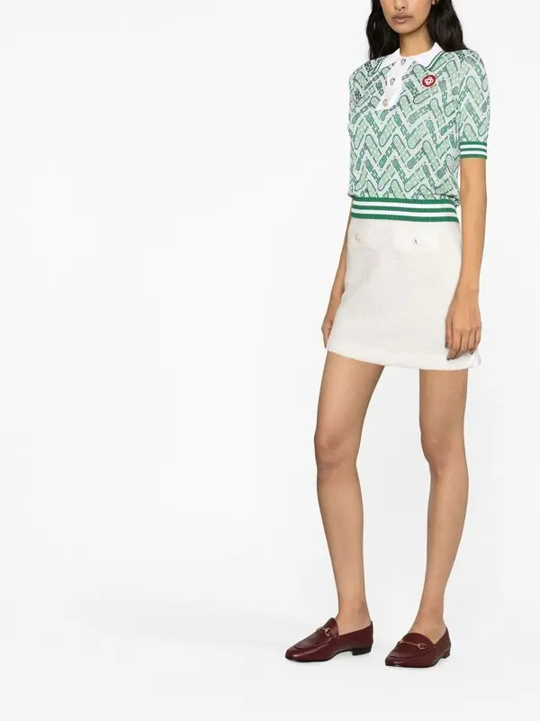 Casablanca Terry Cloth Mini Skirt