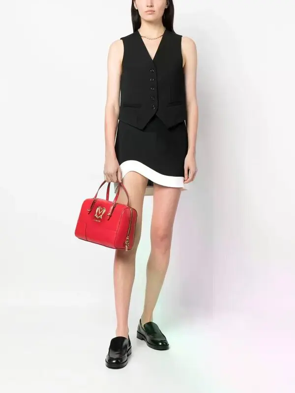 Moschino Logo-plaque Leather Tote Bag