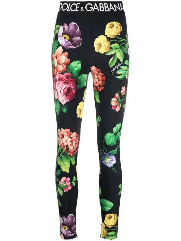Dolce & Gabbana Floral-print Leggings