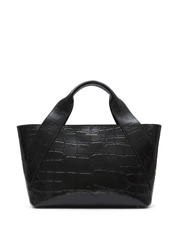 ANINE BING Maya Crocodile-embossed Tote Bag