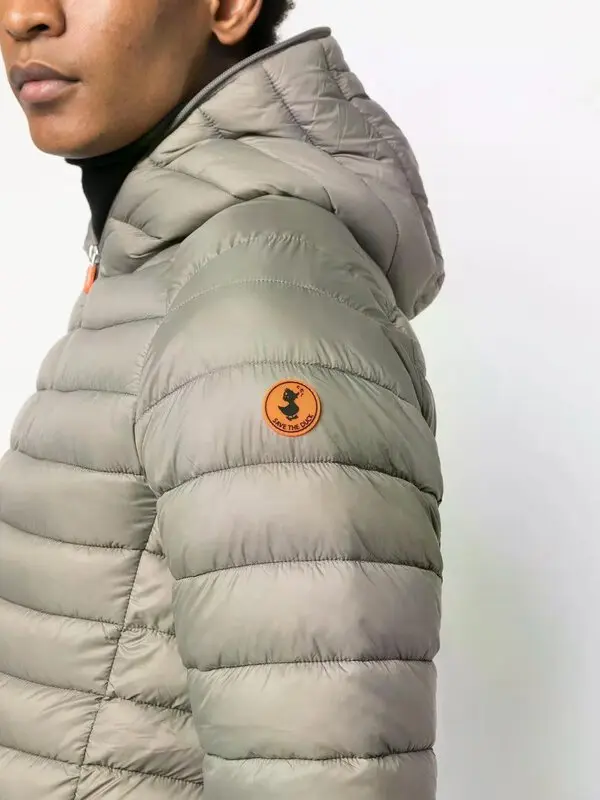 SAVE THE DUCK Logo-patch Hooded Padded Jacket