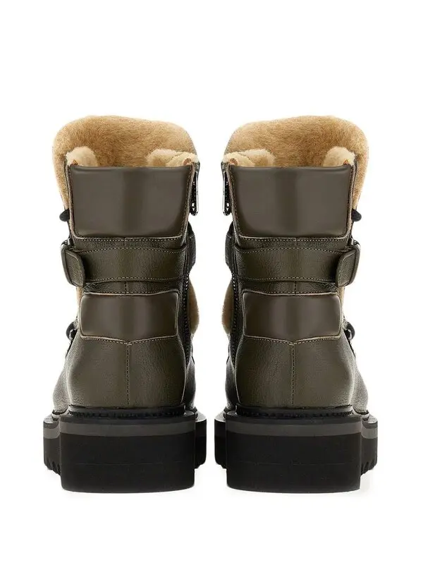FERRAGAMO Lace-up Leather Boots - Brown