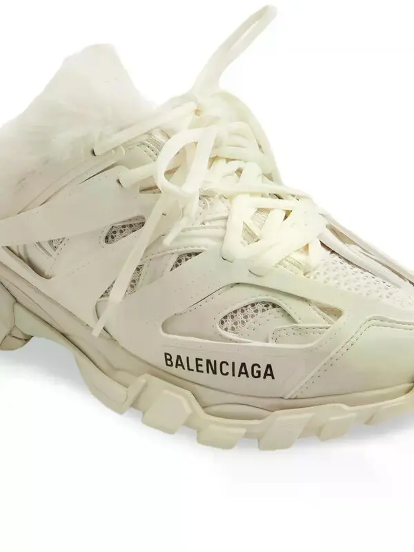 Balenciaga Furry Slide Trainers - Neutrals