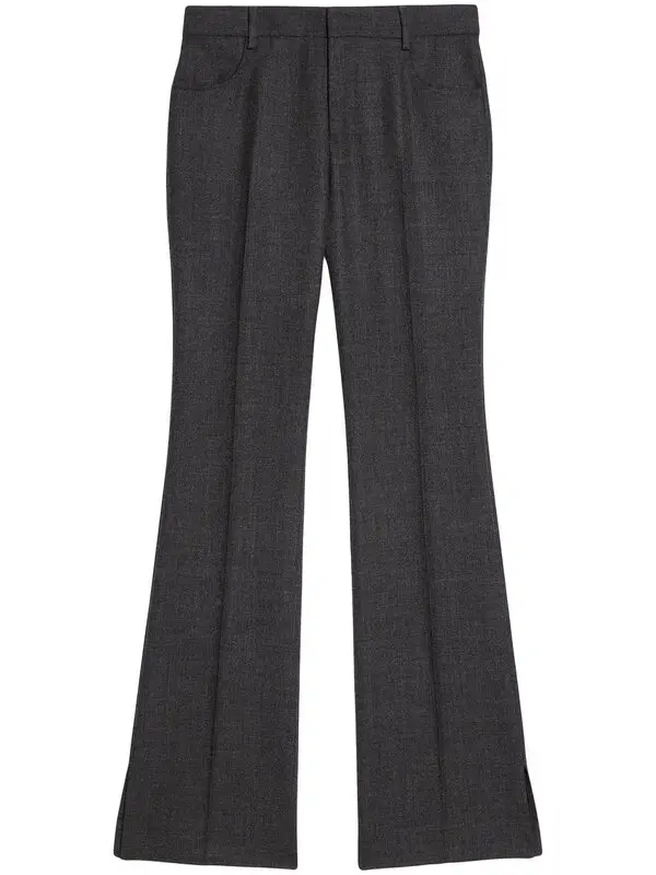 Ami Mid-rise Flared Trousers - Grey