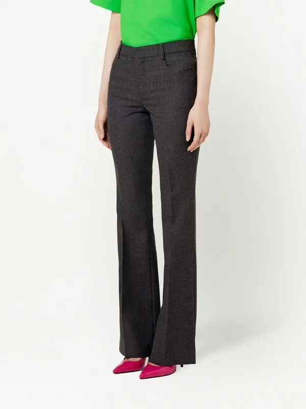 Ami Mid-rise Flared Trousers - Grey