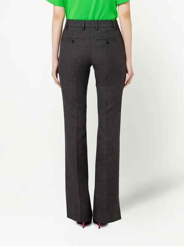 Ami Mid-rise Flared Trousers - Grey