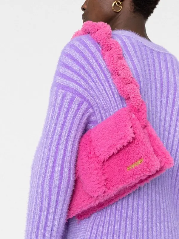 Jacquemus Le Bambidou Shearling Shoulder Bag - Pink