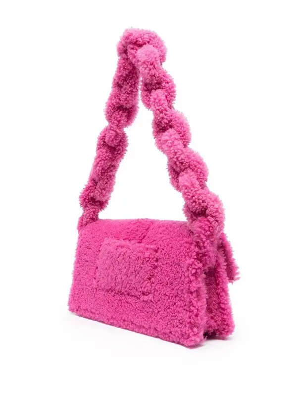 Jacquemus Le Bambidou Shearling Shoulder Bag - Pink