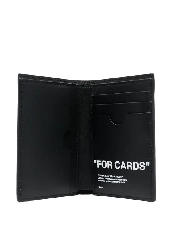 Off-White Slogan Leather Card Holder