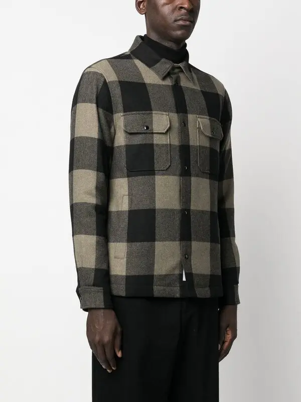 Woolrich Plaid-check Quilted Shirt Jacket - Green