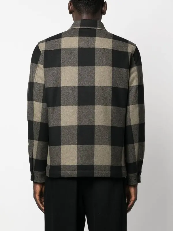 Woolrich Plaid-check Quilted Shirt Jacket - Green