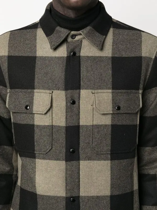 Woolrich Plaid-check Quilted Shirt Jacket - Green