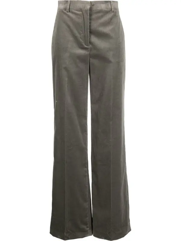 Alberta Ferretti Wide-leg Velvet Trousers