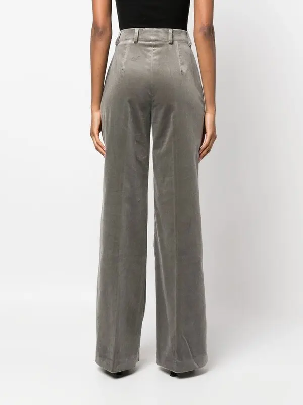 Alberta Ferretti Wide-leg Velvet Trousers