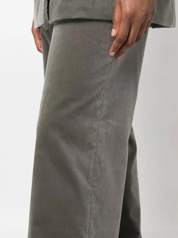 Alberta Ferretti Wide-leg Velvet Trousers