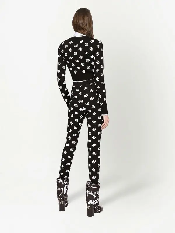 Dolce & Gabbana Dg-logo Jacquard Sweater - Black