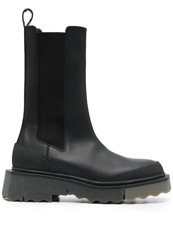 Off-White Calf Sponge Leather Chelsea Boots
