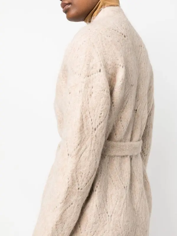 Eleventy Belted Knit Cardigan