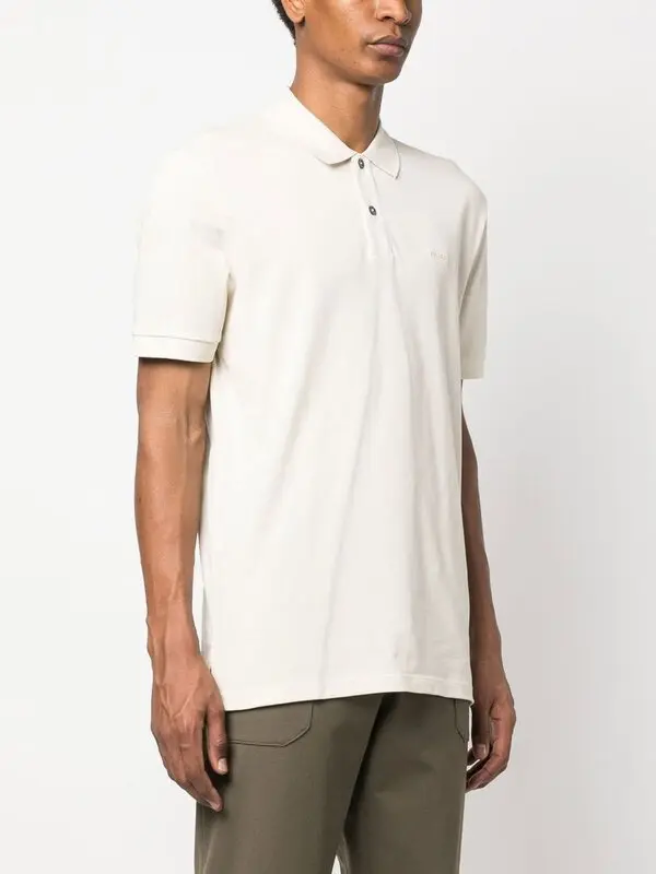BOSS Short Sleeve Cotton Polo Shirt - Neutrals