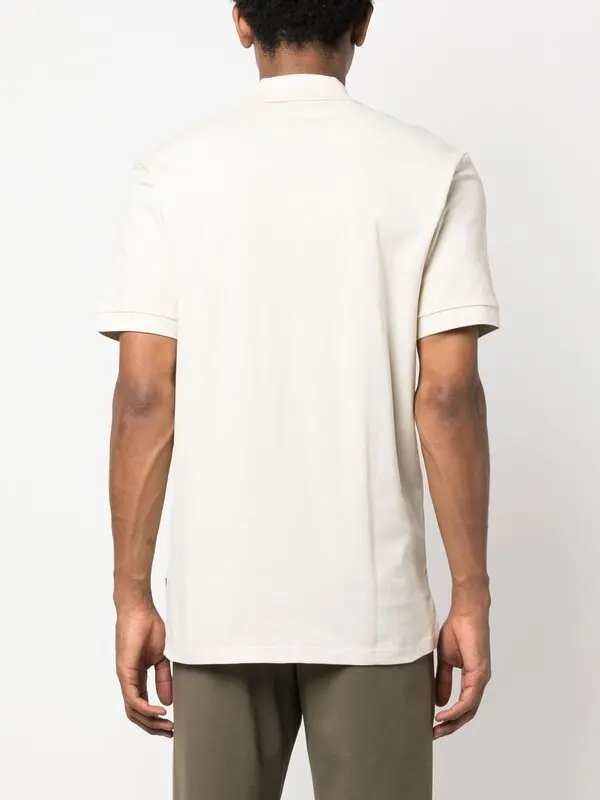 BOSS Short Sleeve Cotton Polo Shirt - Neutrals