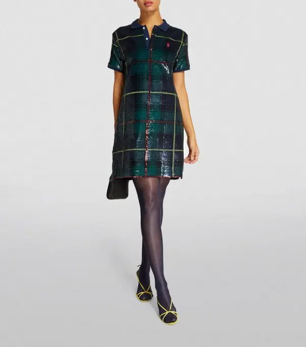 Ralph Lauren Sequin Tartan Dress - Multi | Editorialist