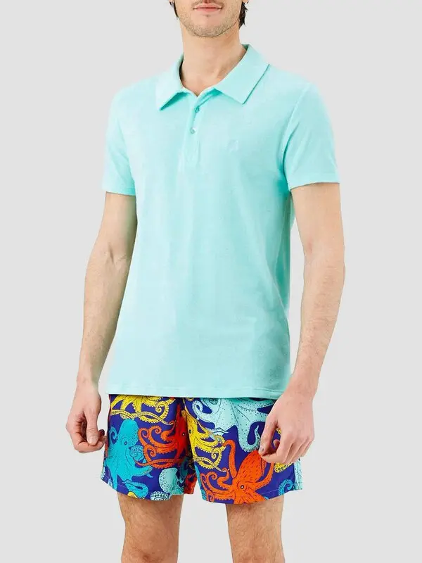 Vilebrequin Organic Cotton Terry Polo Shirt - Bleu Marine